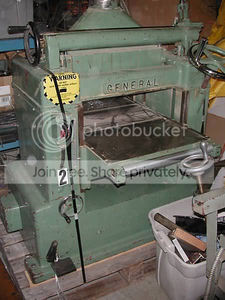 General 330 20" planer - Old Woodworking Machines